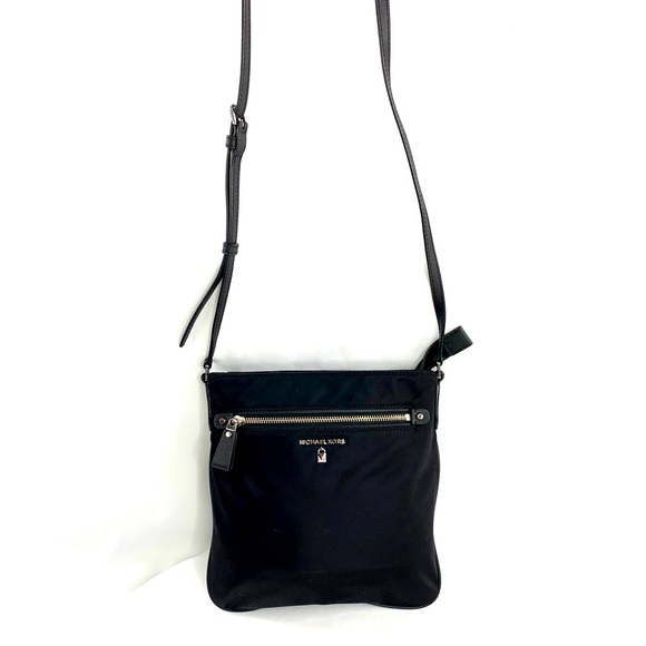 Michael Kors | Bags | Michael Kors Black Nylon Medium Crossbody Bag ...